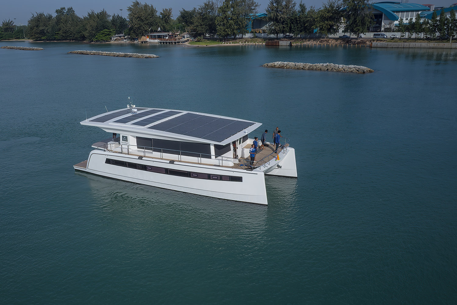 Yet another solar powered yacht launched at PMG - PMG Ship Yard is in Thailand