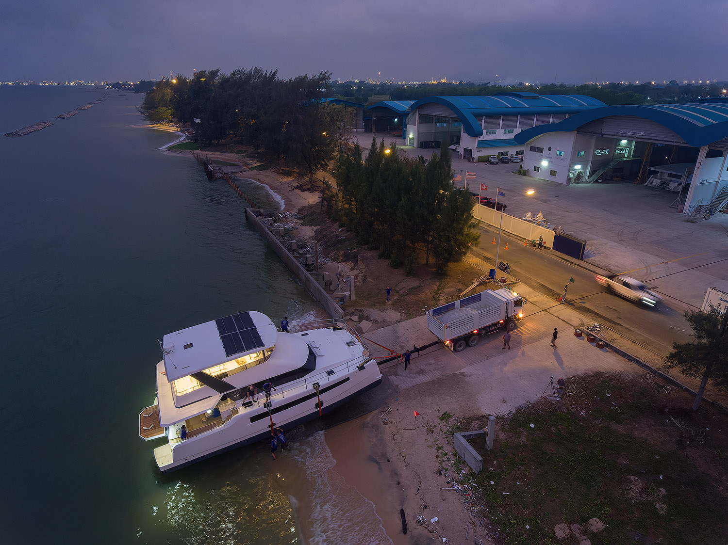 First Cora 48 launched from PMG Shipyard - PMG Ship Yard is in Thailand